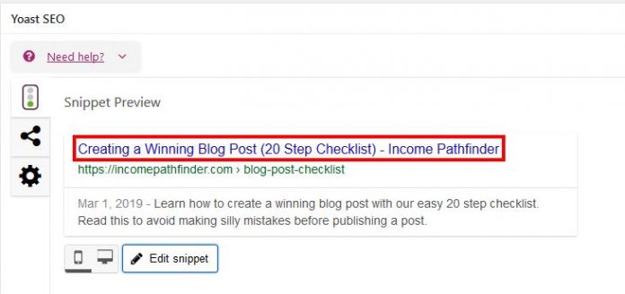 Creating a Winning Blog Post (20 Step Checklist) - Income Pathfinder